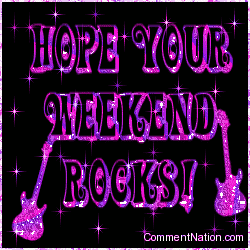 Hope Your Weekend Rocks Purple Stars Image: Graphic Comment Meme or GIF