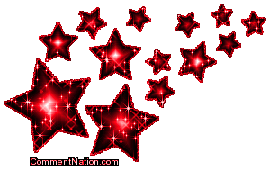 Red Glitter Stars Image: Graphic Comment Meme or GIF