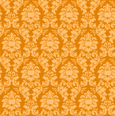 Burnt Orange Damask Wallpaper